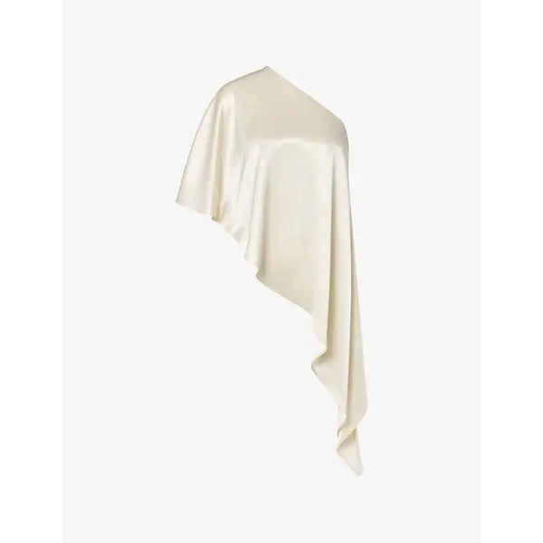 MALINA Aria Asymmetric Relaxed-fit Satin Blouse