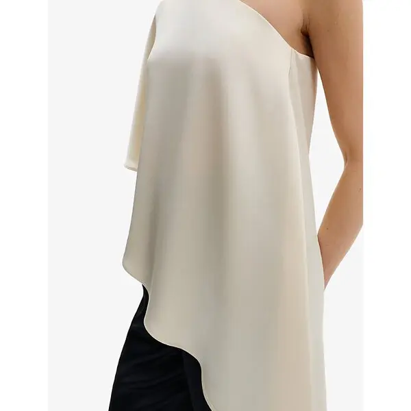 MALINA Aria Asymmetric Relaxed-fit Satin Blouse