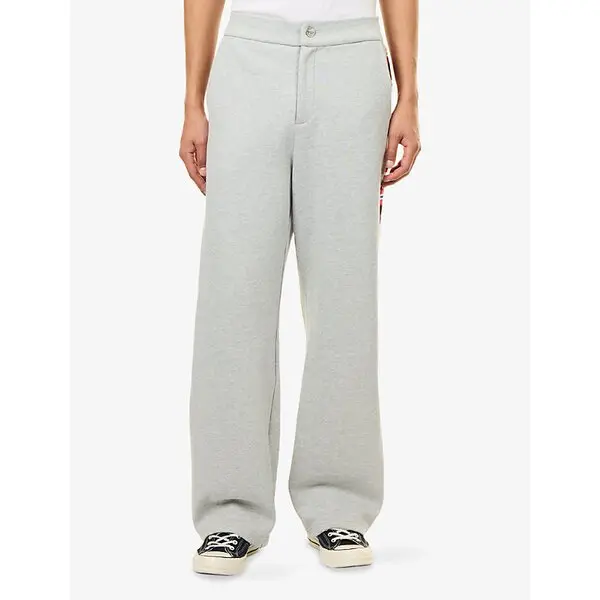 OSCAR OUYANG Stripe Panel Cotton-jersey Jogging Bottoms