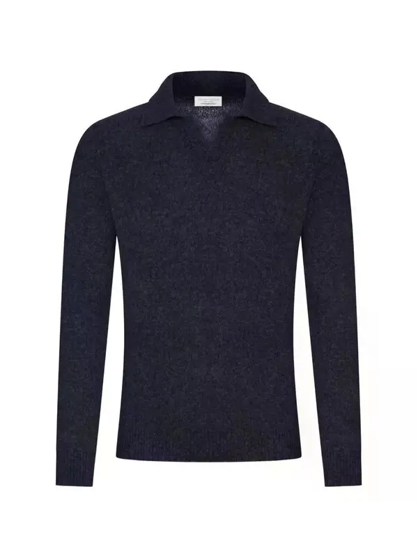 ROBERTO COLLINA Spread-collar Knitted Sweater