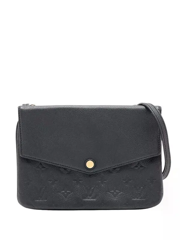 LOUIS VUITTON 2016 Monogram Empreinte Twice Crossbody Bag - Black
