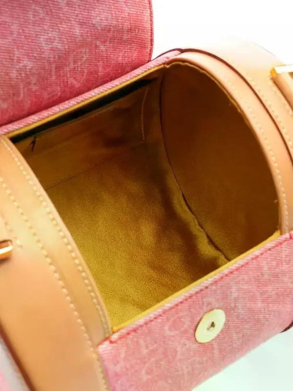 BVLGARI 2010-2026 Logomania Canvas Cylinder Handbag