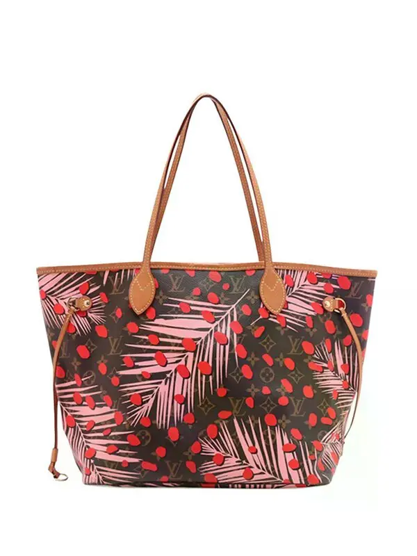 LOUIS VUITTON 2016 Monogram Jungle Dots Neverfull Mm Tote Bag