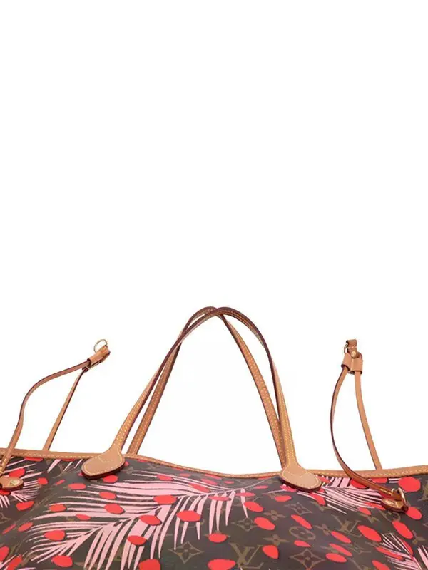 LOUIS VUITTON 2016 Monogram Jungle Dots Neverfull Mm Tote Bag