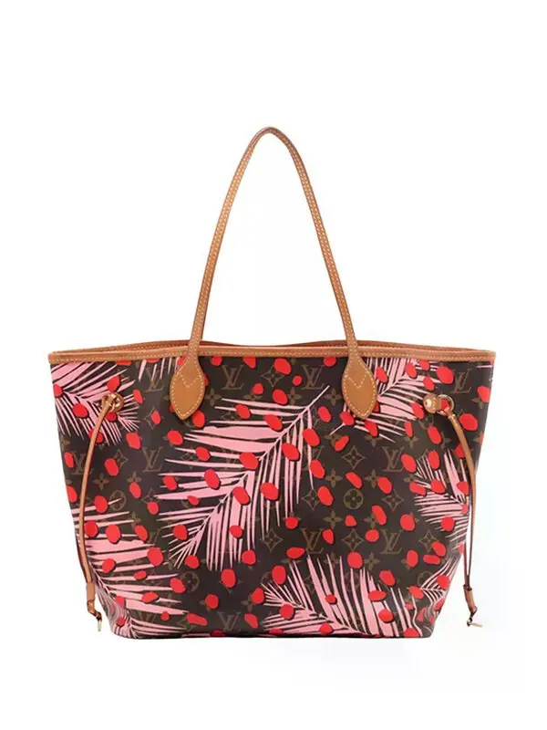 LOUIS VUITTON 2016 Monogram Jungle Dots Neverfull Mm Tote Bag
