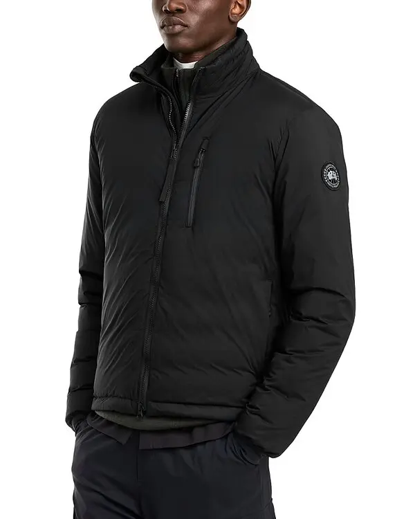 Canada Goose Lodge Logo Patch Zip Panel Jacket - Black
