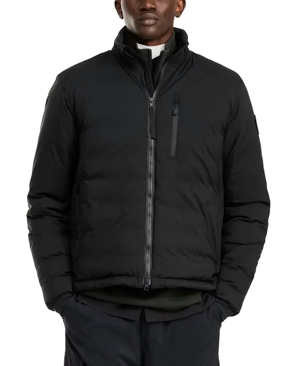 Canada Goose Lodge Logo Patch Zip Panel Jacket - Black