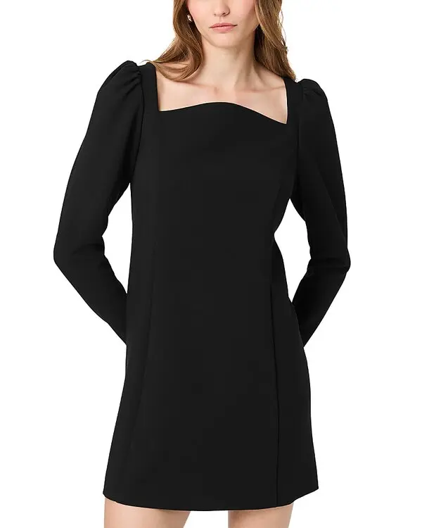 French Connection Azra Twill Puff Sleeve Dress - Black