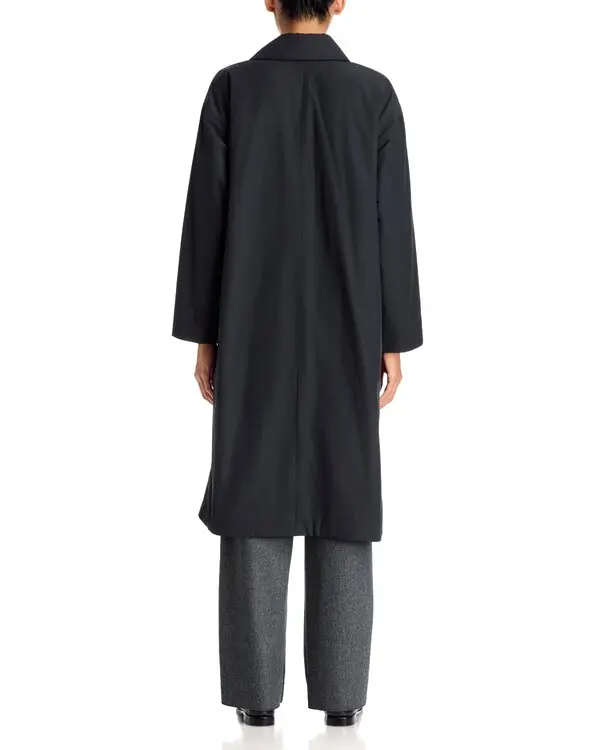 Eileen Fisher Light Cotton & Nylon Padded Trench Coat