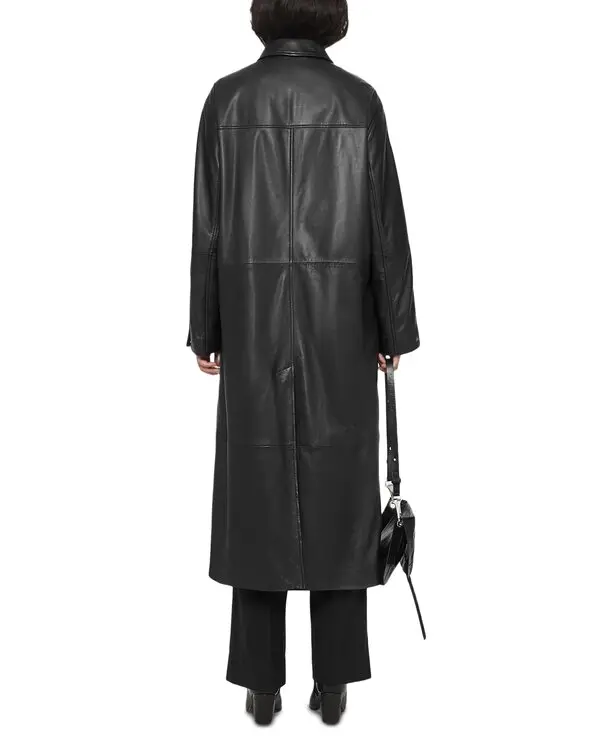 ALLSAINTS Orville Leather Long Coat