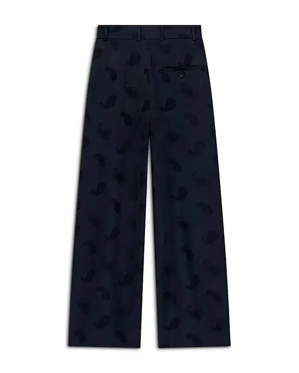 Emporio Armani Wide Leg Paisley Print Pants