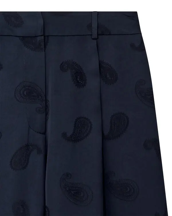 Emporio Armani Wide Leg Paisley Print Pants