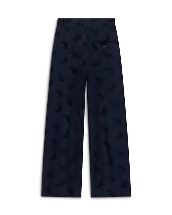 Emporio Armani Wide Leg Paisley Print Pants