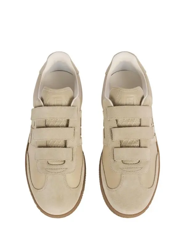Balmain Swan Trainers In Smooth Leather And Suede