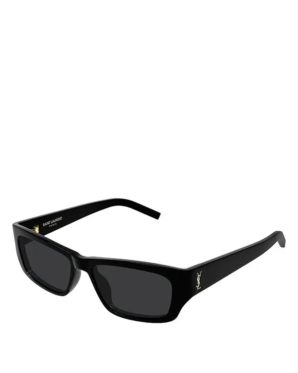 Saint Laurent Jazz Square Sunglasses, 54mm - Black