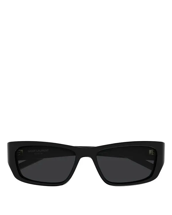 Saint Laurent Jazz Square Sunglasses, 54mm - Black