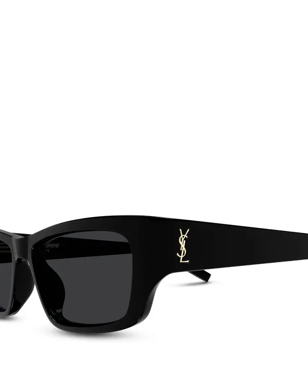 Saint Laurent Jazz Square Sunglasses, 54mm - Black