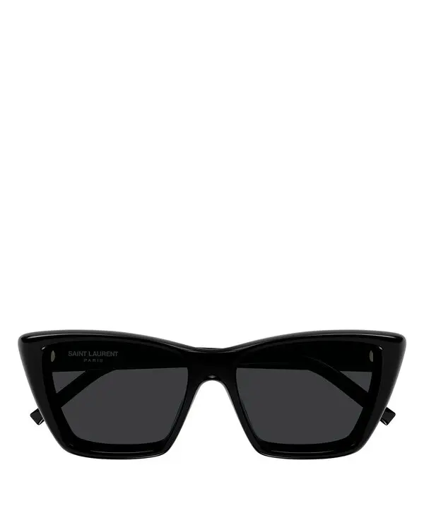 Saint Laurent Mica Plump Cat Eye Sunglasses, 55mm