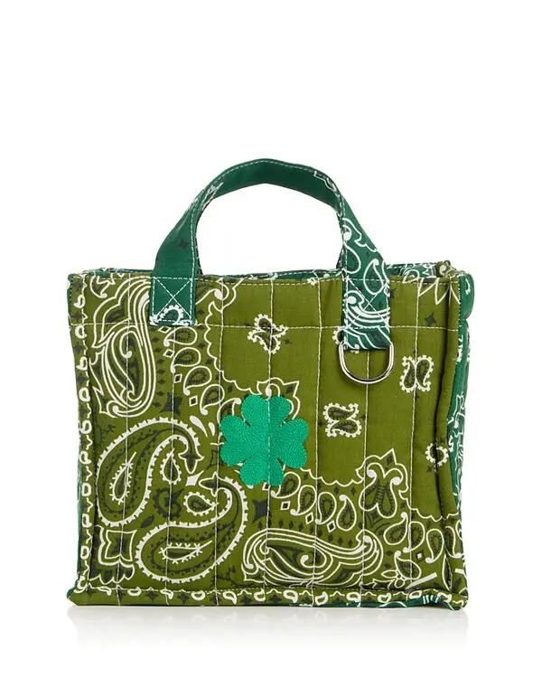 CALL IT BY YOUR NAME Mini Cabas Quilted Canvas Tote - Bronze