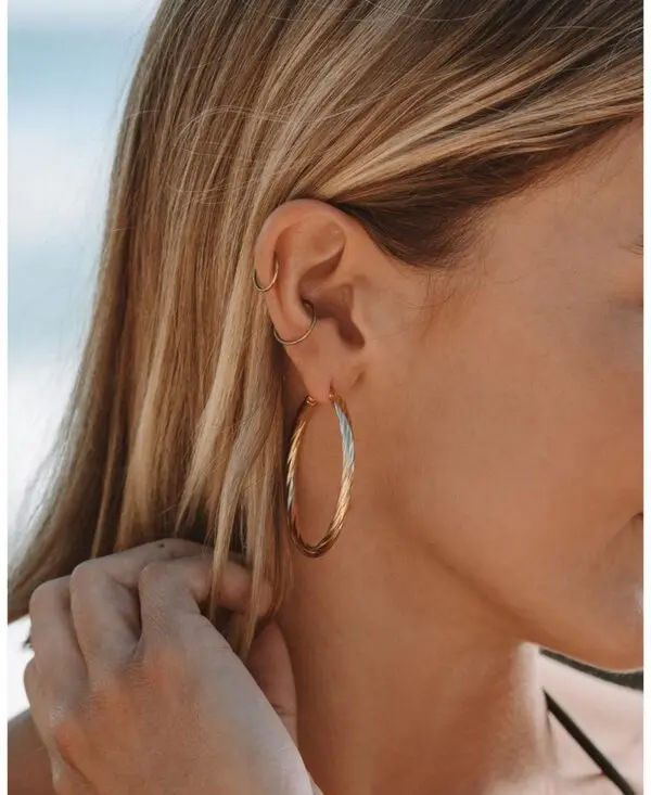 ATOLEA Bold Twisted Hoops