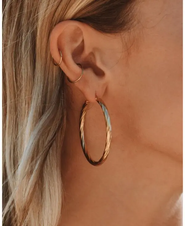 ATOLEA Bold Twisted Hoops