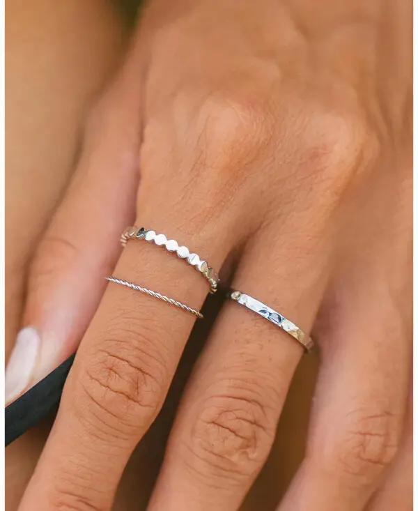 ATOLEA Daily Rings Set - Silver