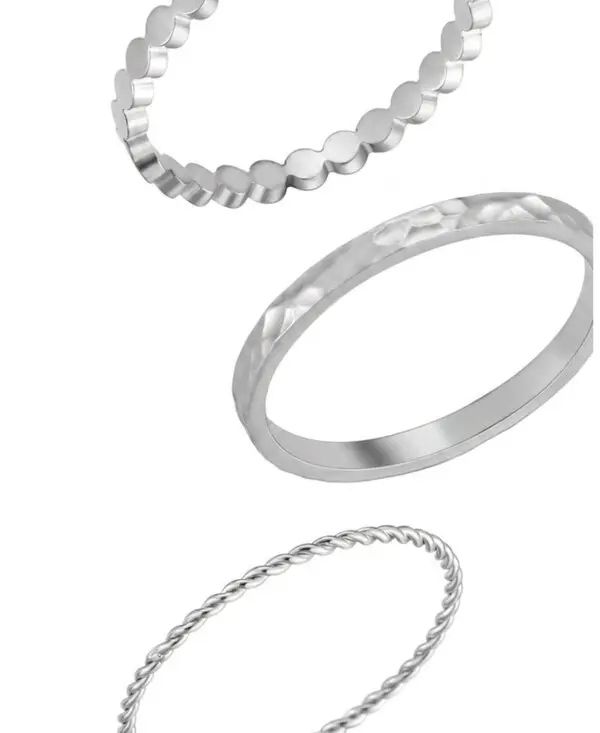 ATOLEA Daily Rings Set - Silver