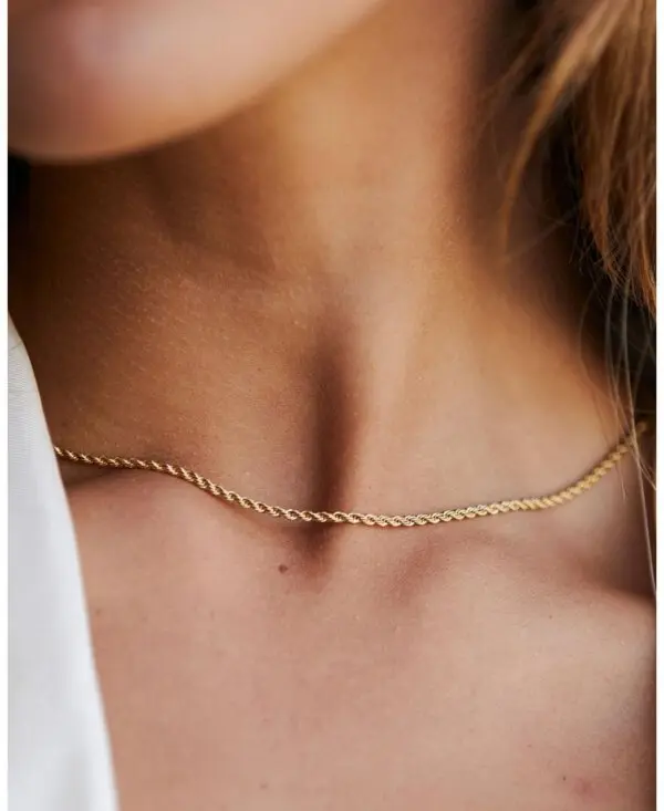 ATOLEA Calvi Rope Chain Necklace - Silver