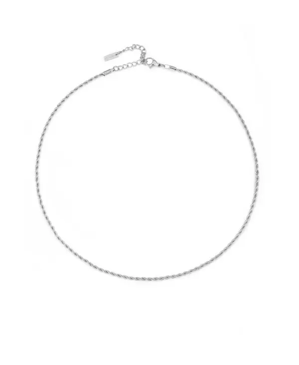 ATOLEA Calvi Rope Chain Necklace - Silver