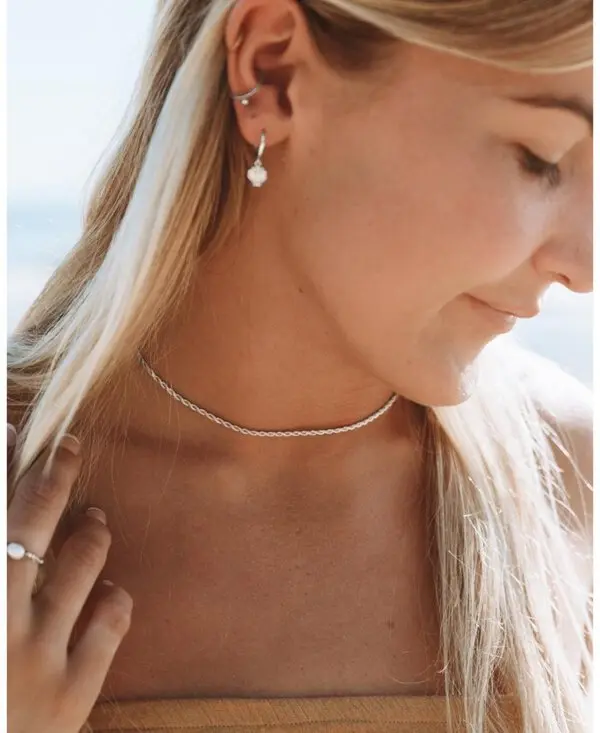 ATOLEA Calvi Rope Chain Necklace - Silver