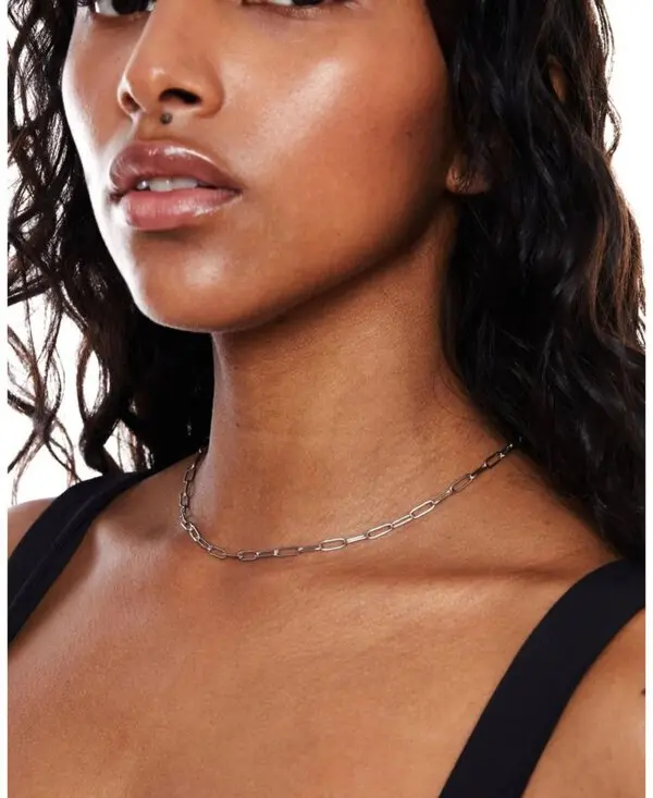 ATOLEA Cozumel Paperclip Choker - Silver
