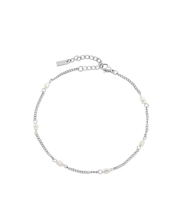ATOLEA Freshwater Pearls Anklet - Silver