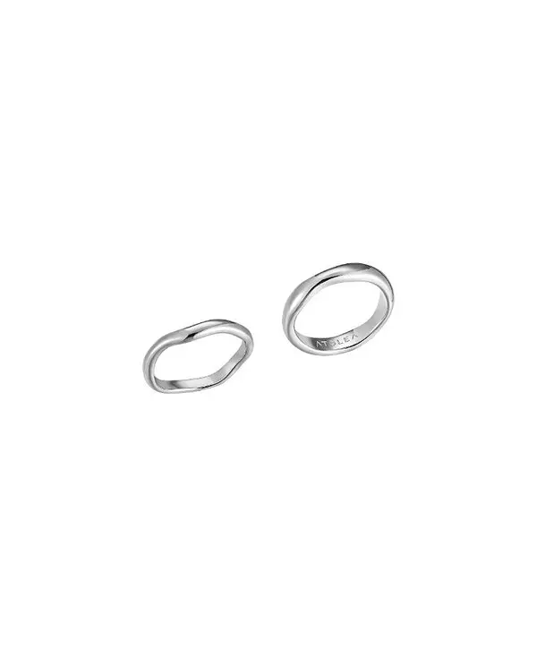 ATOLEA Gemini Stackable Rings - Silver