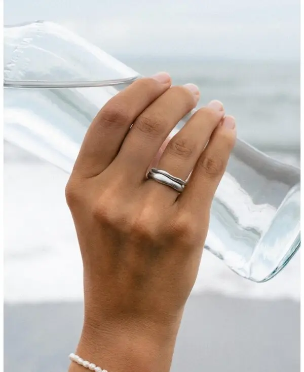 ATOLEA Gemini Stackable Rings - Silver