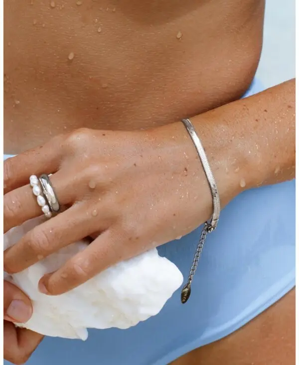 ATOLEA Kauai Herringbone Bracelet - Silver