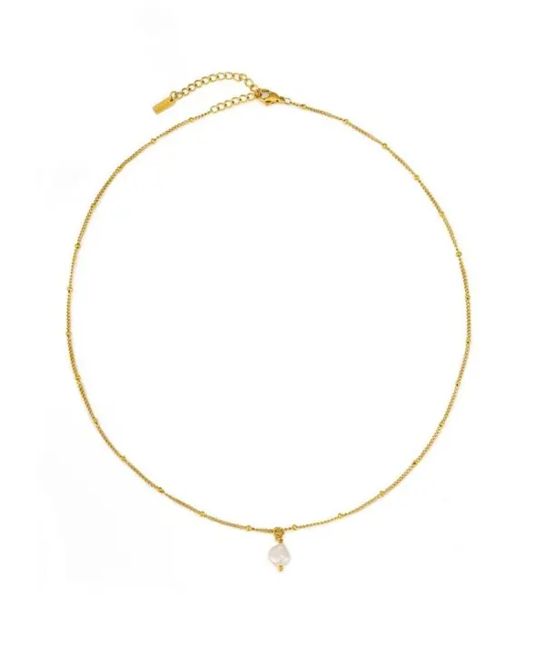 ATOLEA Baroque Pearl Pendant - Gold