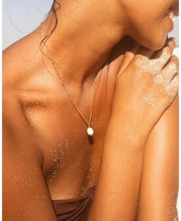 ATOLEA Baroque Pearl Pendant - Gold
