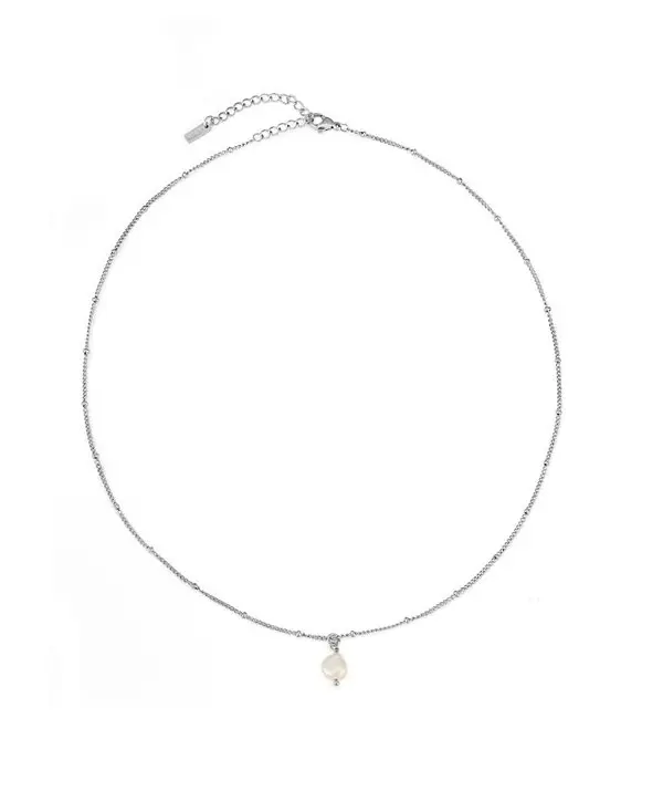 ATOLEA Baroque Pearl Pendant - Silver