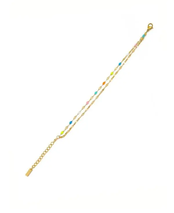 ATOLEA Rainbow Dainty Bracelet - Gold