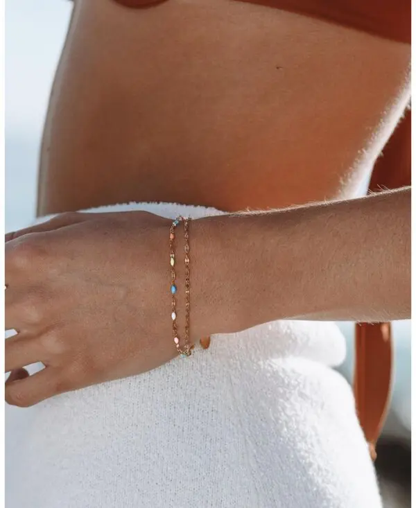 ATOLEA Rainbow Dainty Bracelet - Gold