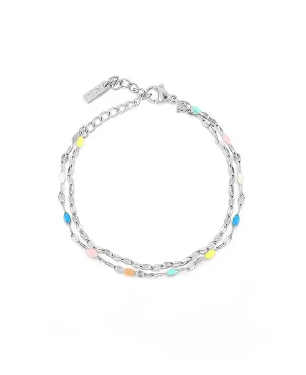 ATOLEA Rainbow Dainty Bracelet - Silver