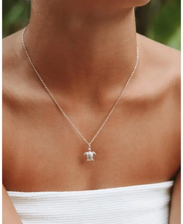 ATOLEA Sea Turtle Necklace - Silver