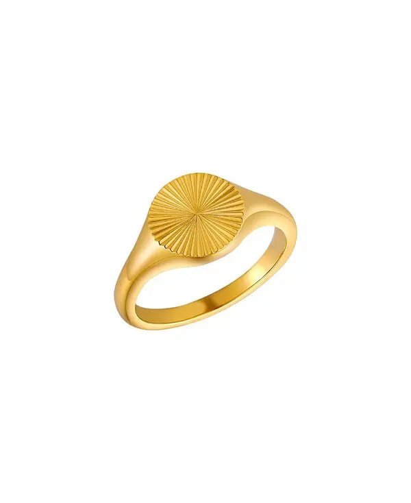 ATOLEA Sun Signet Ring - Gold