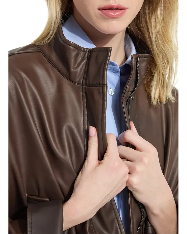 Lyssé Mina Oversized Faux Leather Coat