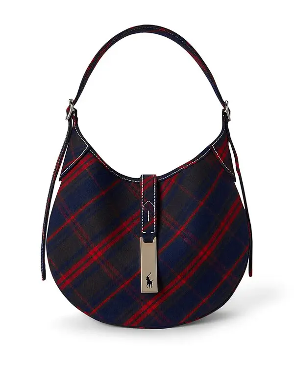 Polo Ralph Lauren Polo Id Plaid Twill Small Shoulder Bag