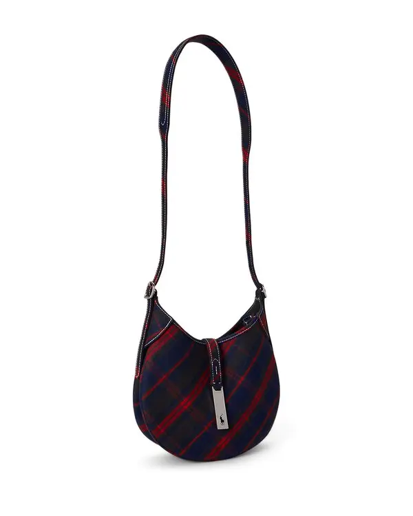 Polo Ralph Lauren Polo Id Plaid Twill Small Shoulder Bag