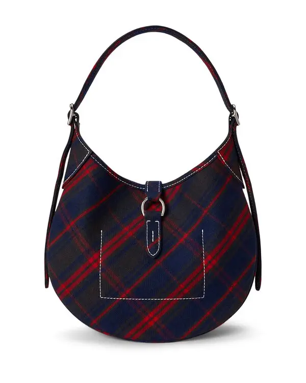 Polo Ralph Lauren Polo Id Plaid Twill Small Shoulder Bag