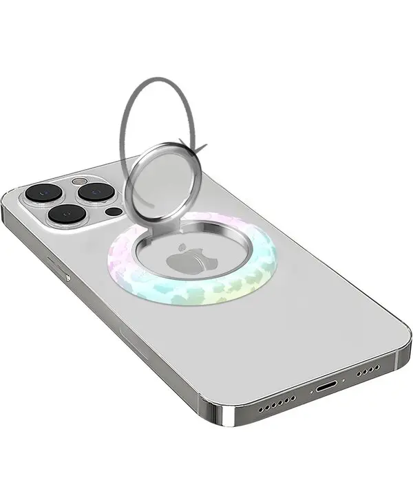 VELVET CAVIAR Magsafe Grip Rings - White Opal Leopard
