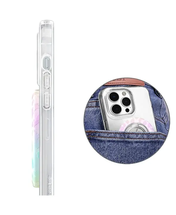 VELVET CAVIAR Magsafe Grip Rings - White Opal Leopard