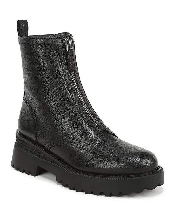 Sam Edelman Grove Zip Front Leather Ankle Boots